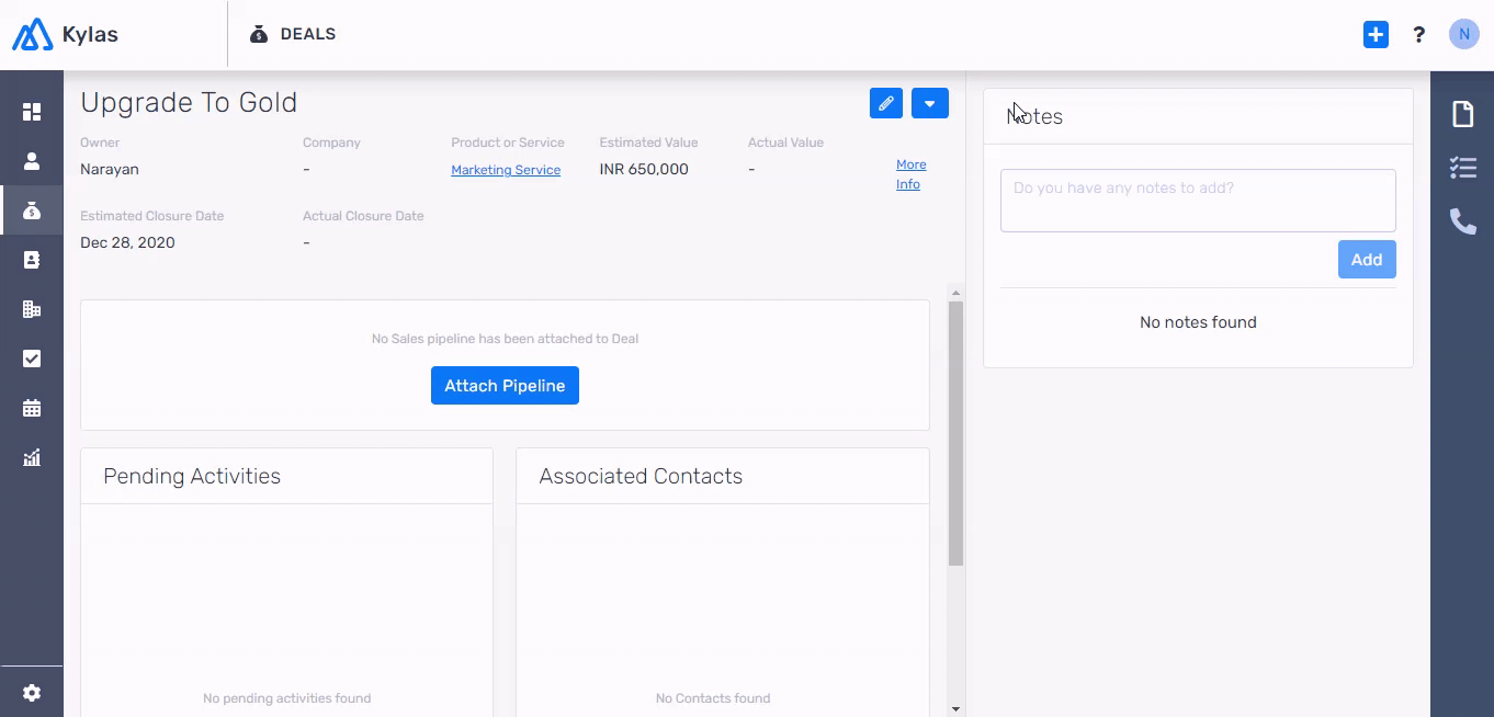 Deal Management CRM Software for Business - Kylas